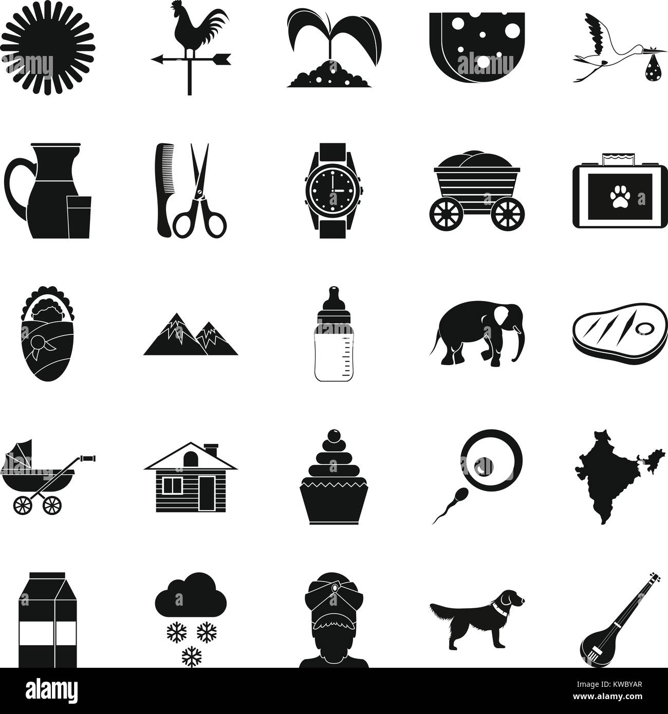 Rural economy icons set, simple style Stock Vector Image & Art - Alamy
