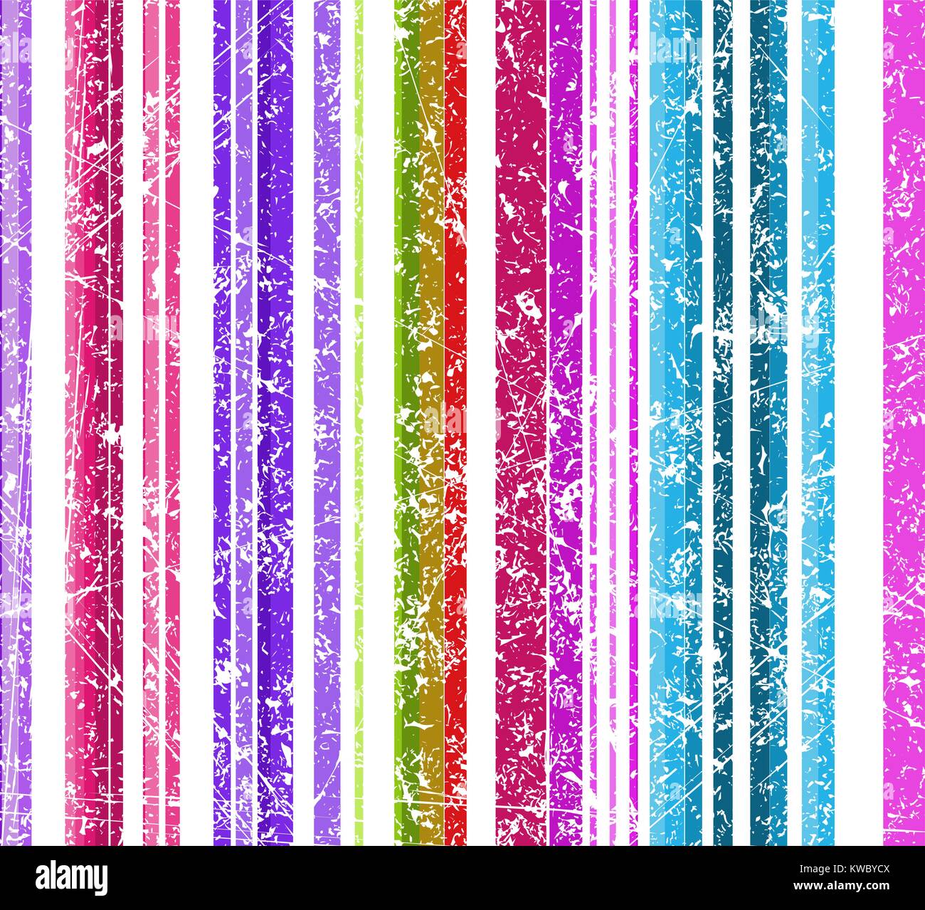 Seamless bright grunge style shabby full color stripe pattern. Vector ...
