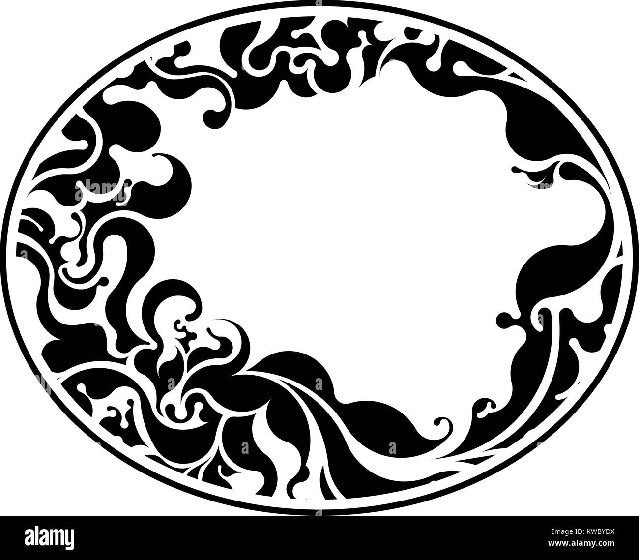 Oval vintage element for your design. Vector illustration Stock Vector ...