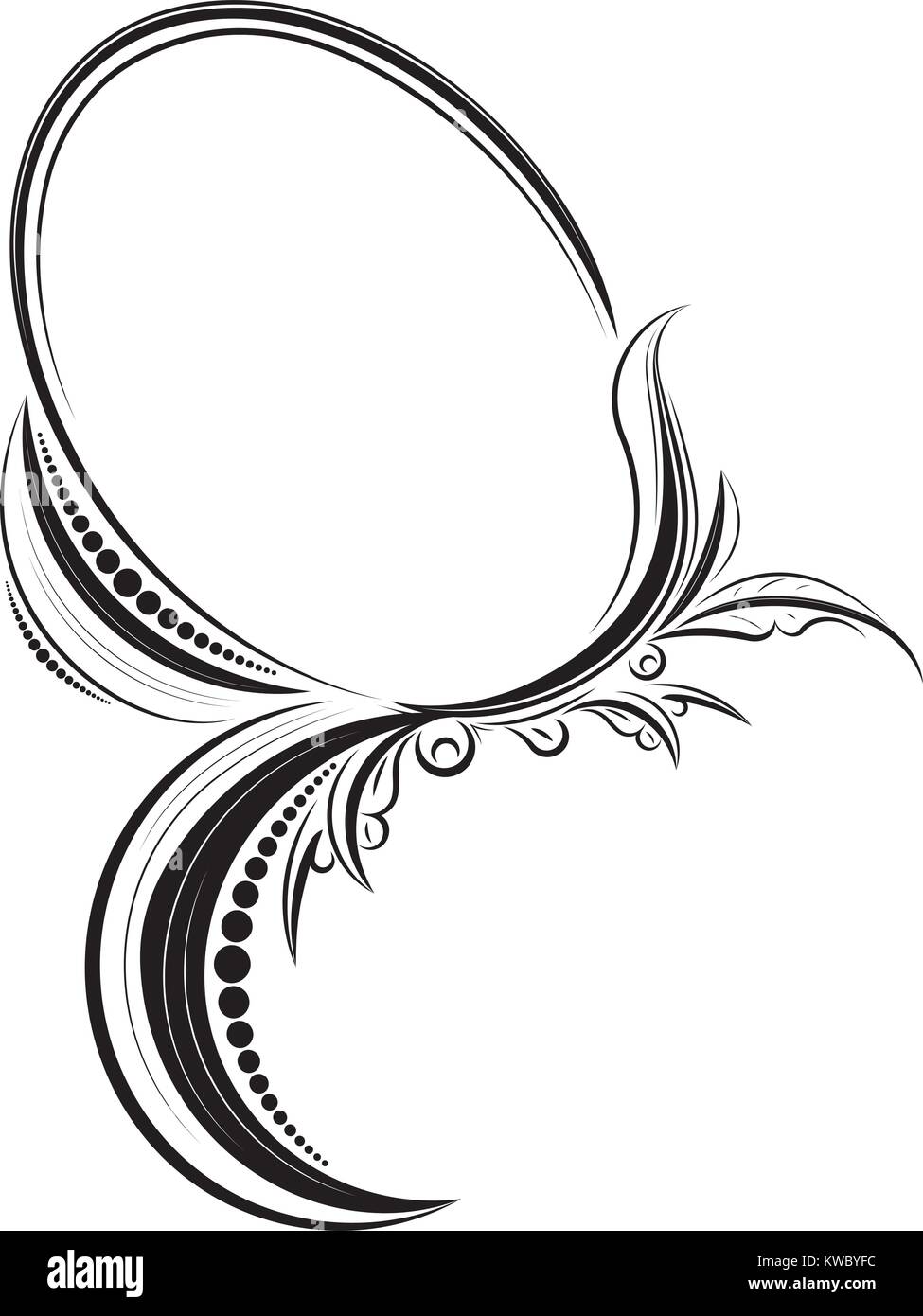 Decoratieve Ovale Frame Vector