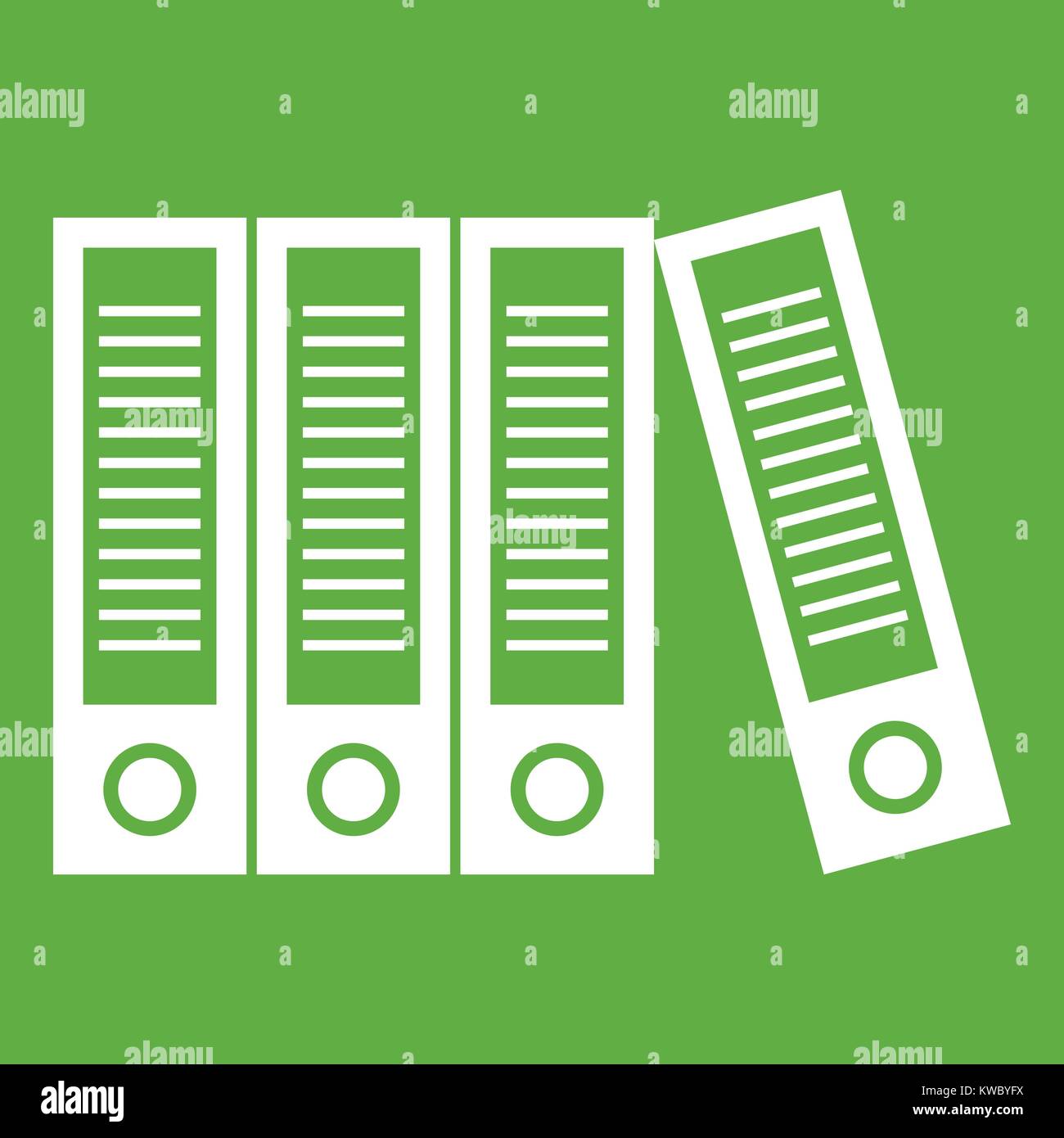 Office folders icon green Stock Vector Image & Art - Alamy
