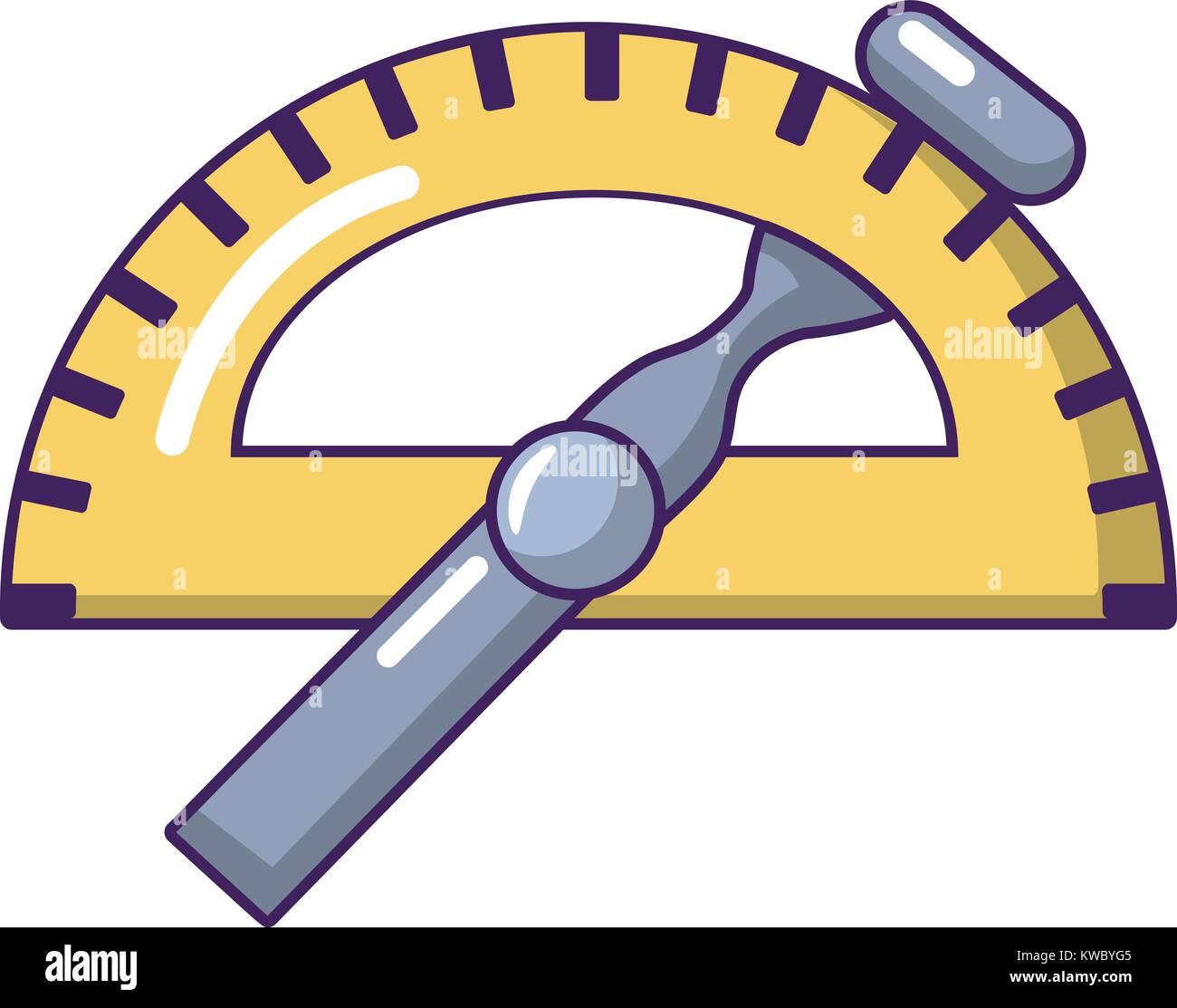 Protractor icon, cartoon style Stock Vector Image & Art - Alamy