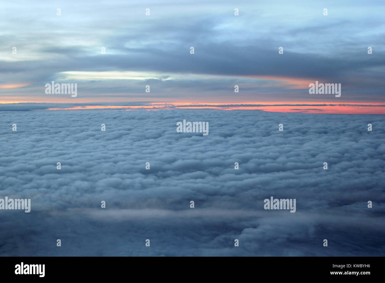 beautiful sunset, view from the window of an airplane Stock Photo - Alamy