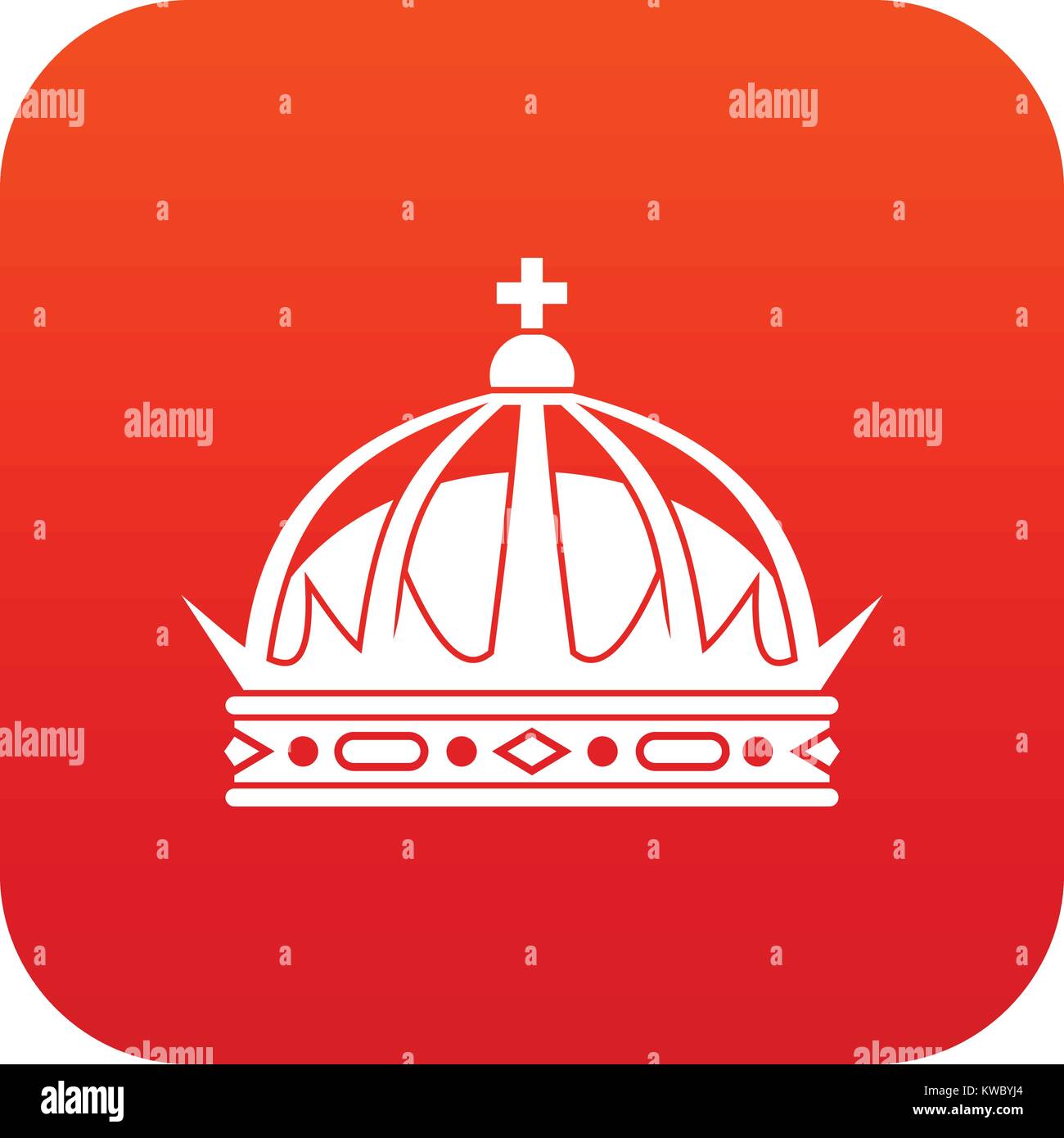 Crown icon digital red Stock Vector Image & Art - Alamy
