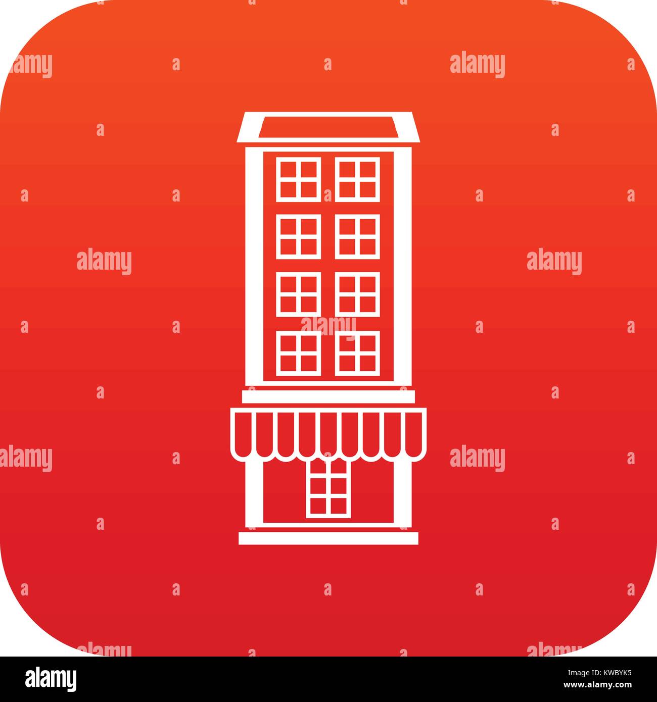 Shop icon digital red Stock Vector Image & Art - Alamy