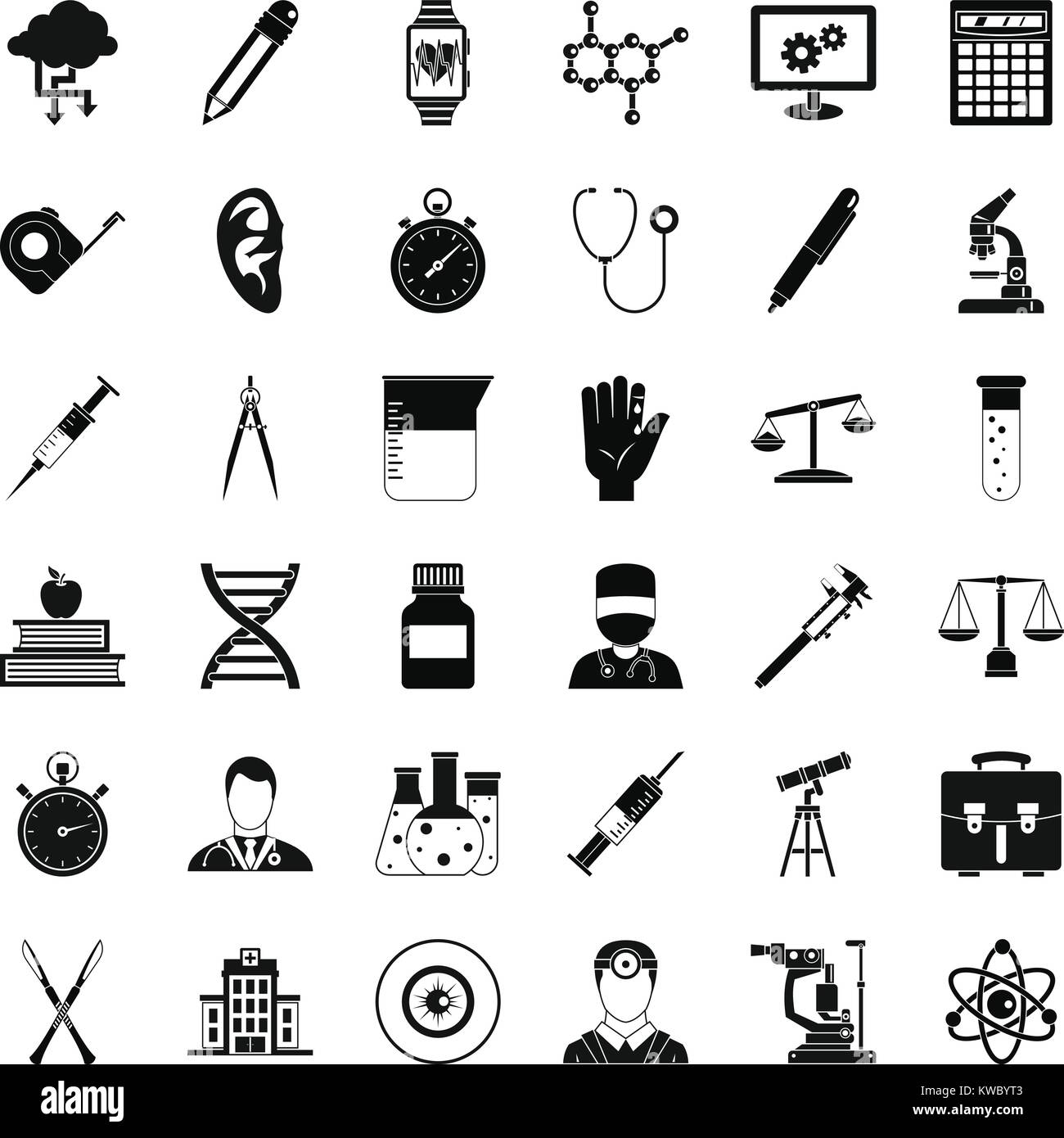 Lab icons set, simple style Stock Vector Image & Art - Alamy