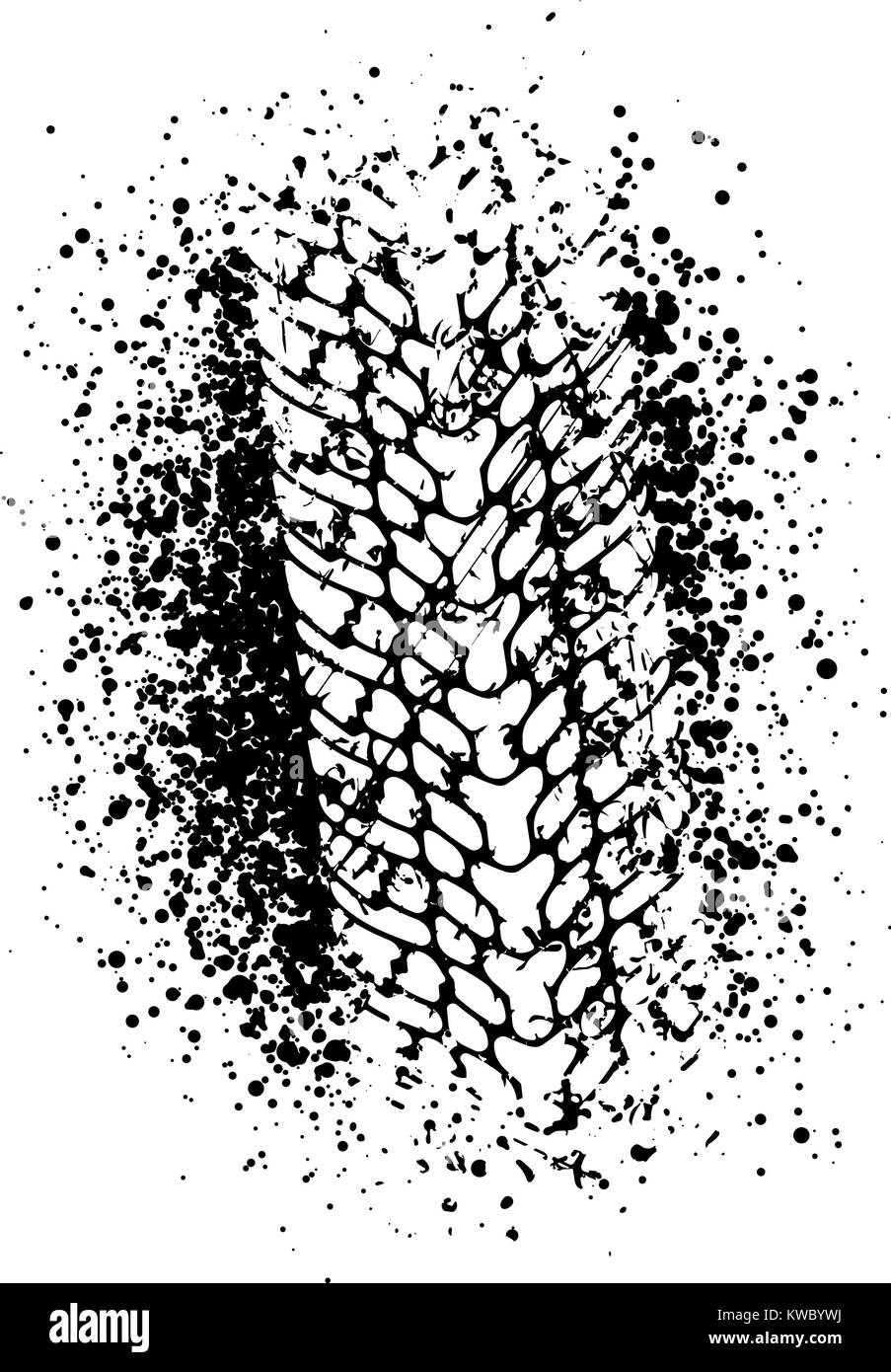 Vector trail design trace of the tyre in grunge style Stock Vector ...