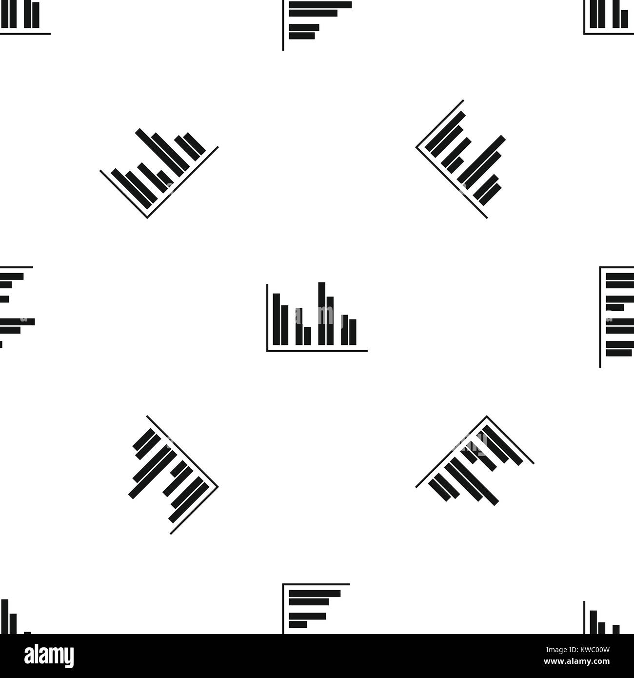 Financial analysis chart pattern seamless black Stock Vector Image ...