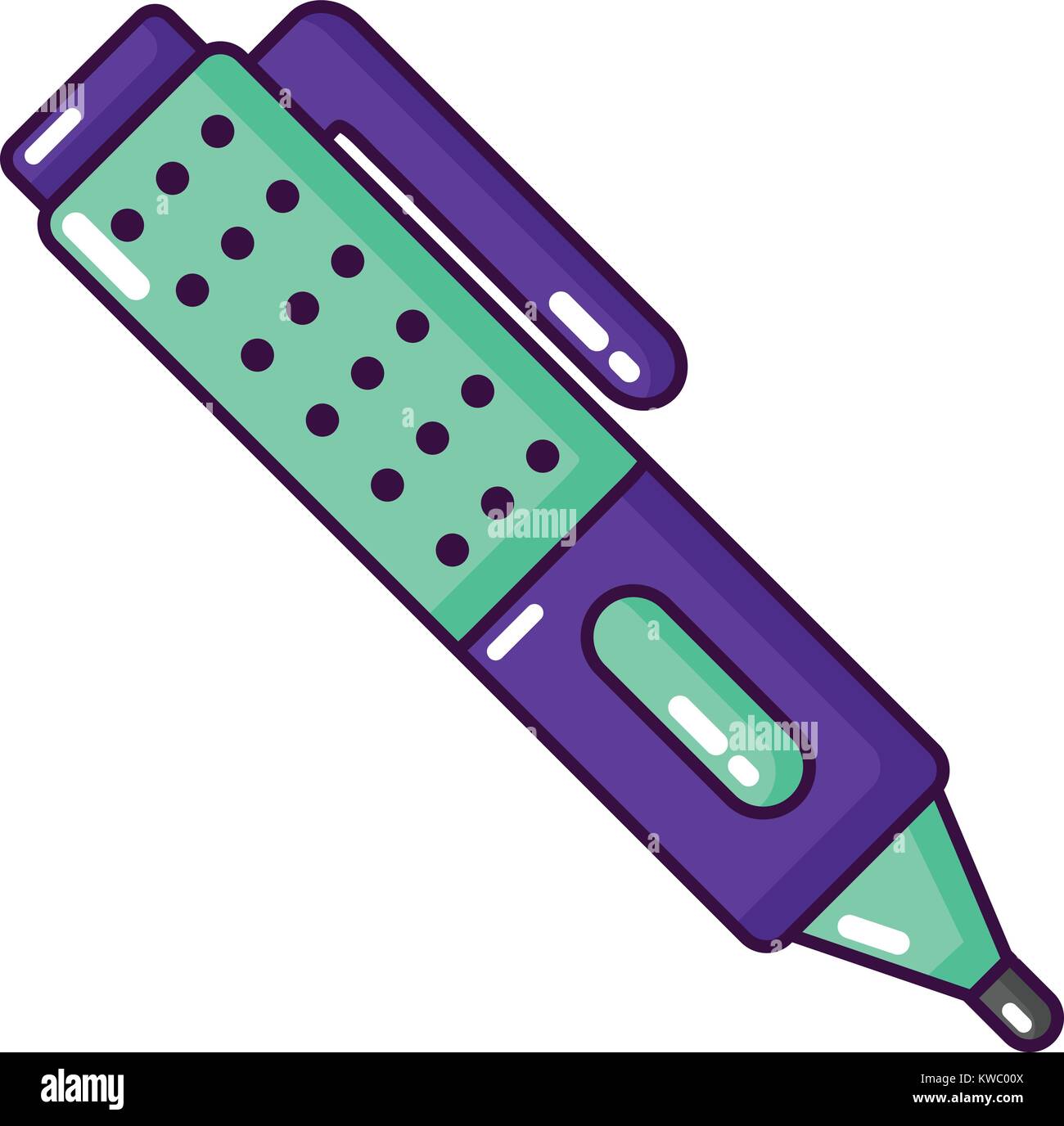 Marker pen school icon, cartoon style Stock Vector Image & Art - Alamy