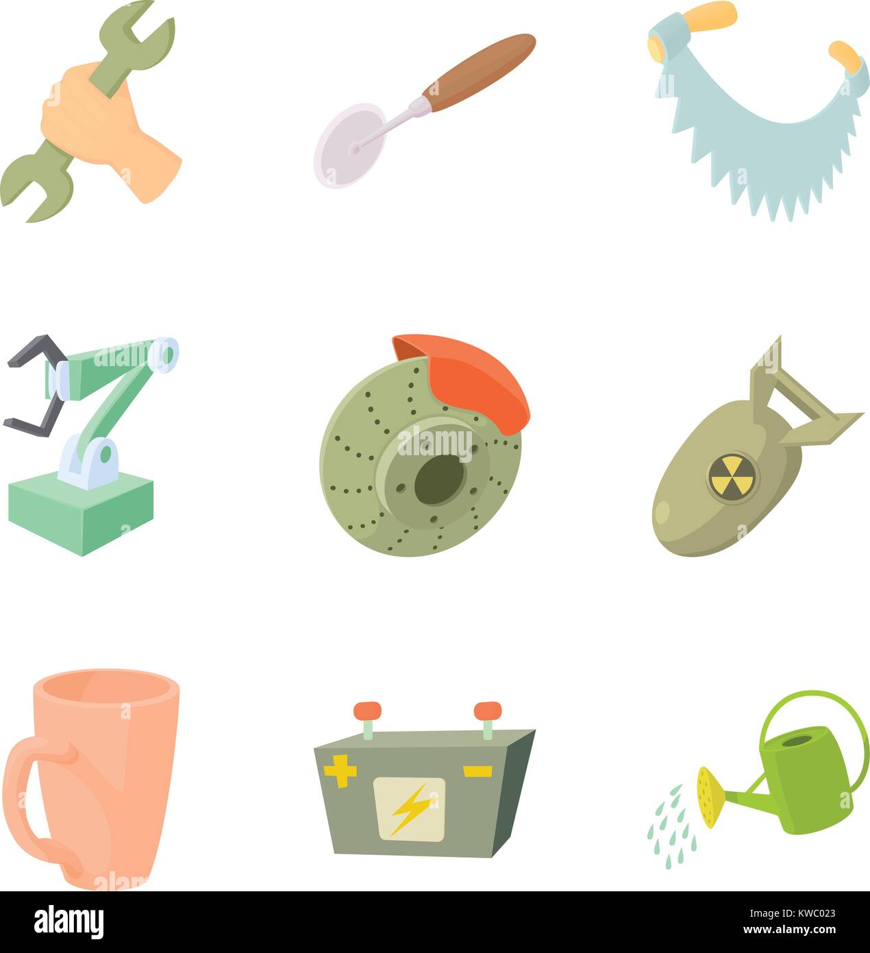 Home workshop icons set, cartoon style Stock Vector Image & Art - Alamy