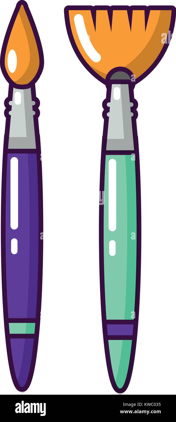 Brush icon, cartoon style Stock Vector Image & Art - Alamy