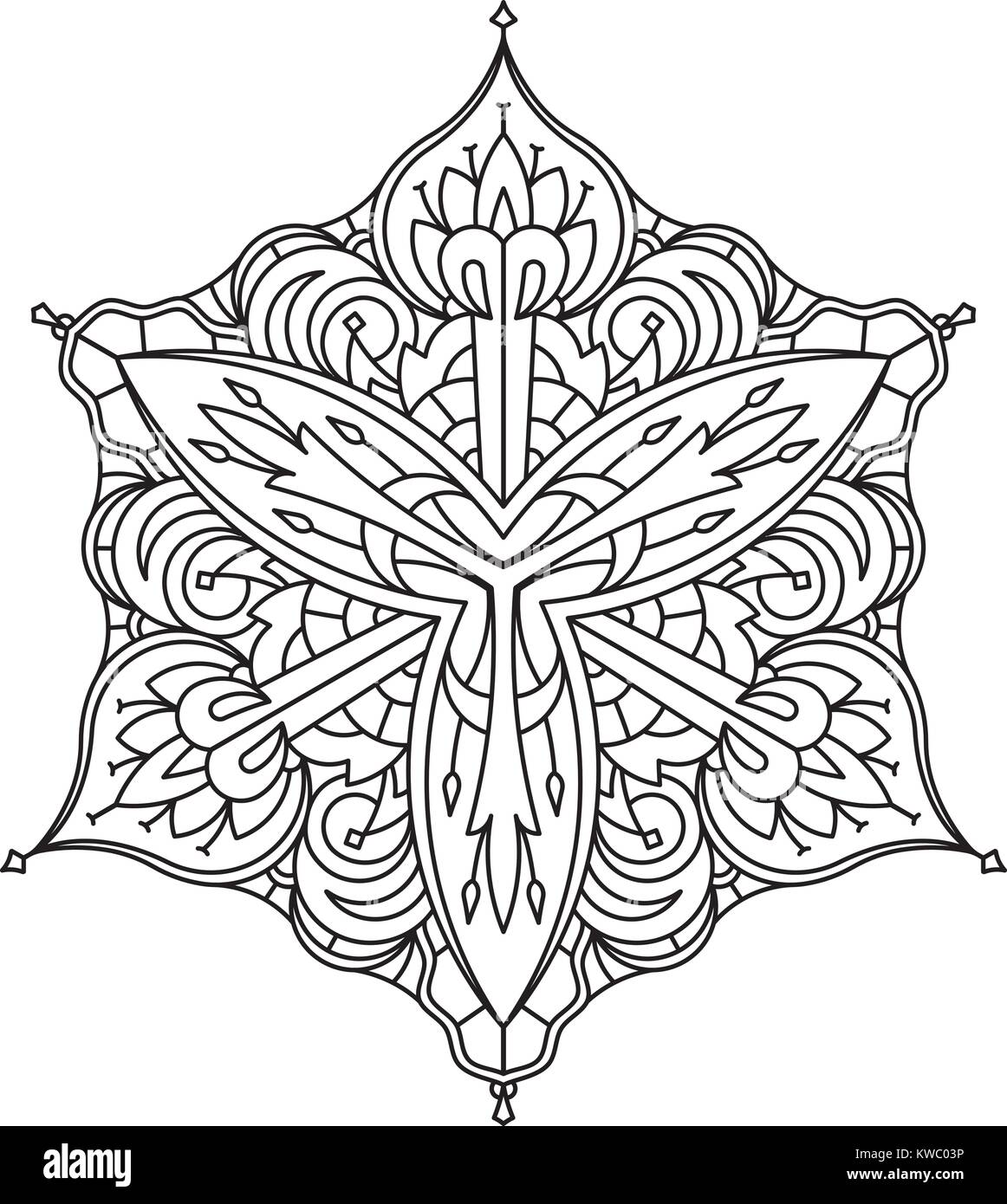 Mandala Art Triangle Design