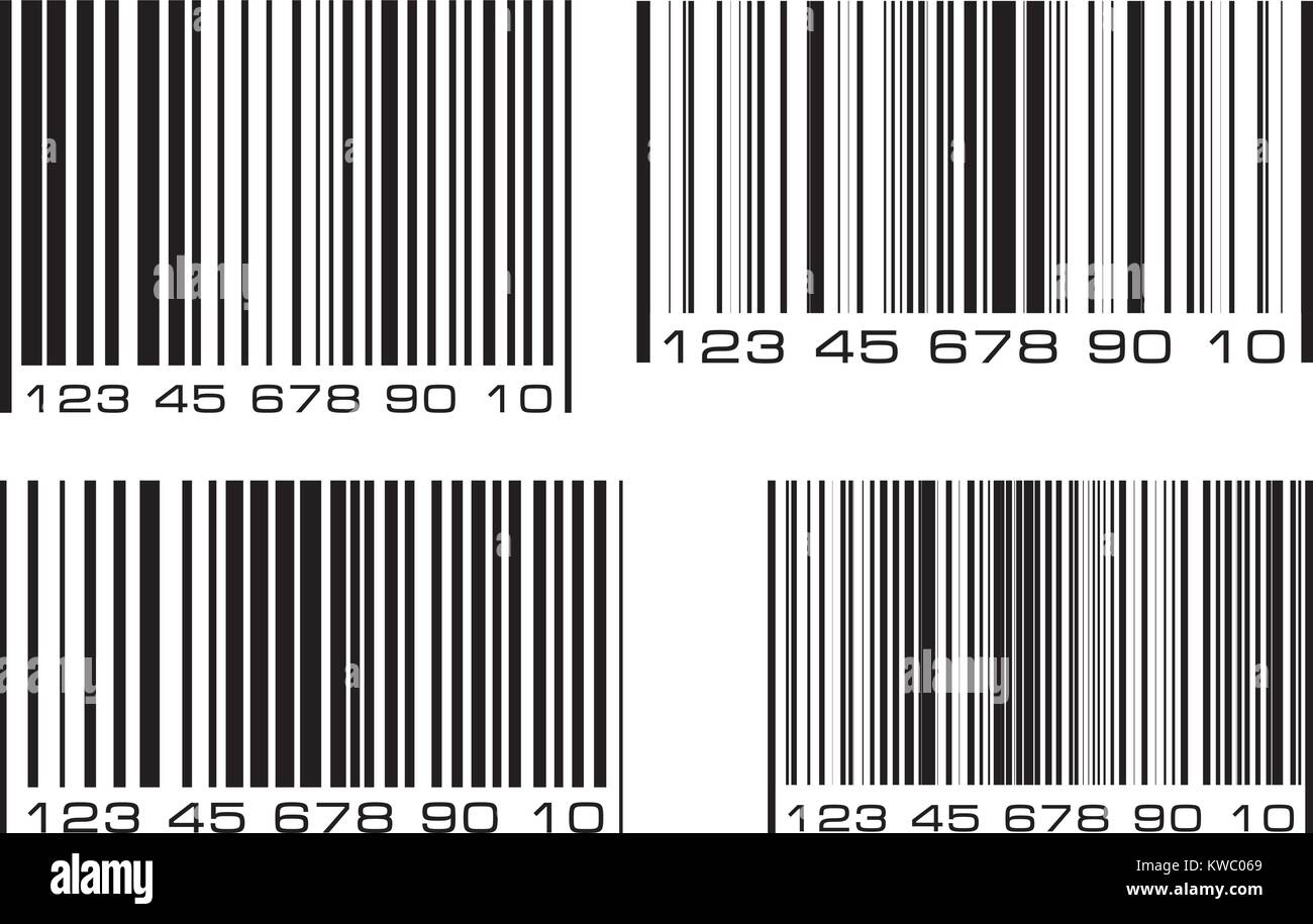 Set of 4 bar code labels. Vector illustration Stock Vector Image & Art ...