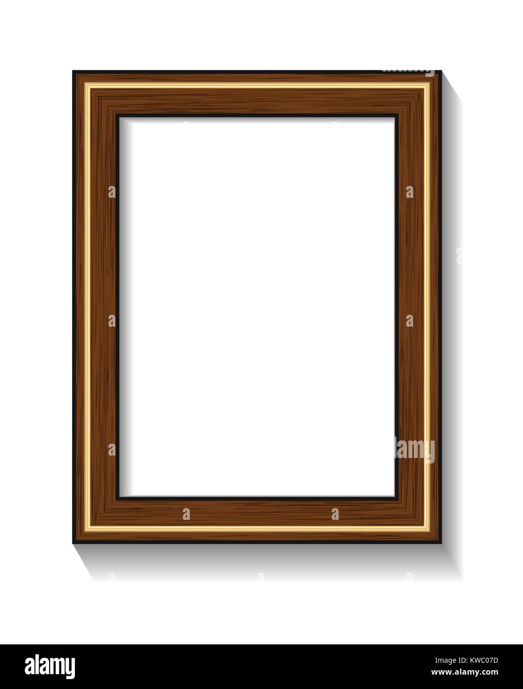 Photorealistic vector illustration of a frame with shadow for photos or ...