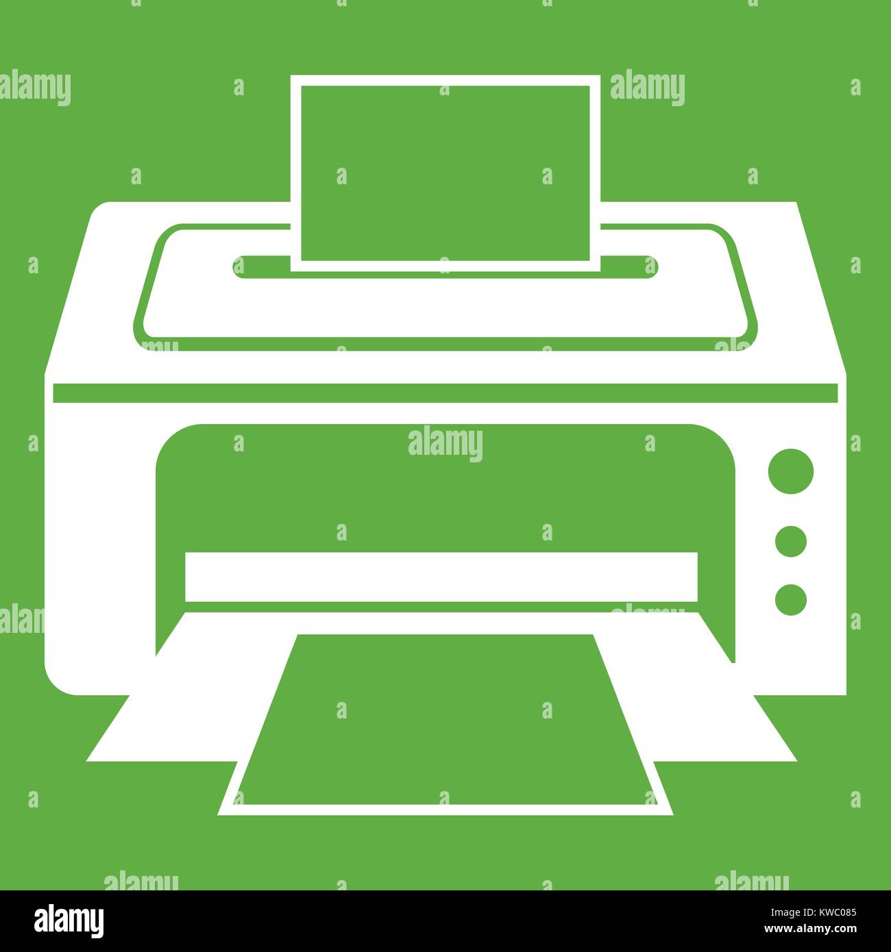 Printer icon green Stock Vector Image & Art - Alamy