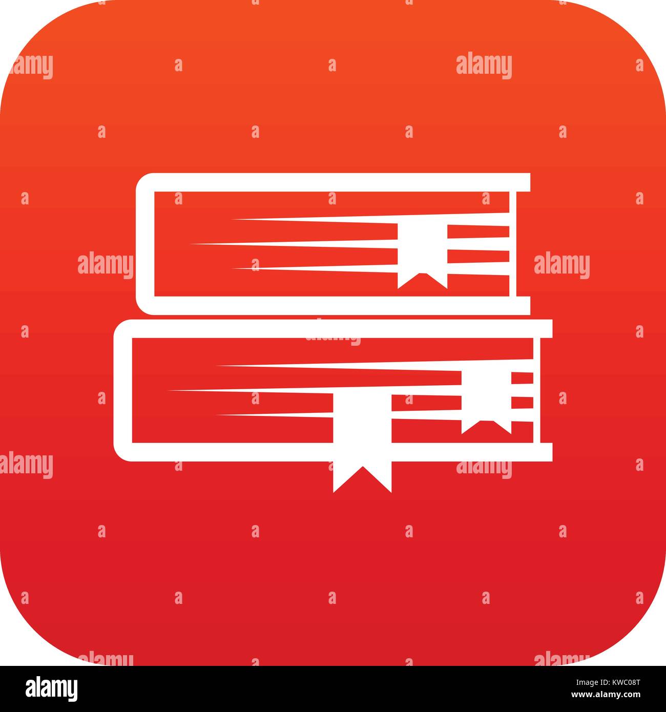 Two books icon digital red Stock Vector Image & Art - Alamy