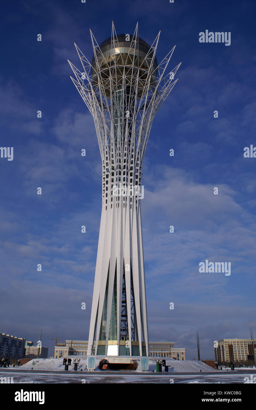 Very high tower with golden egg Stock Photo - Alamy