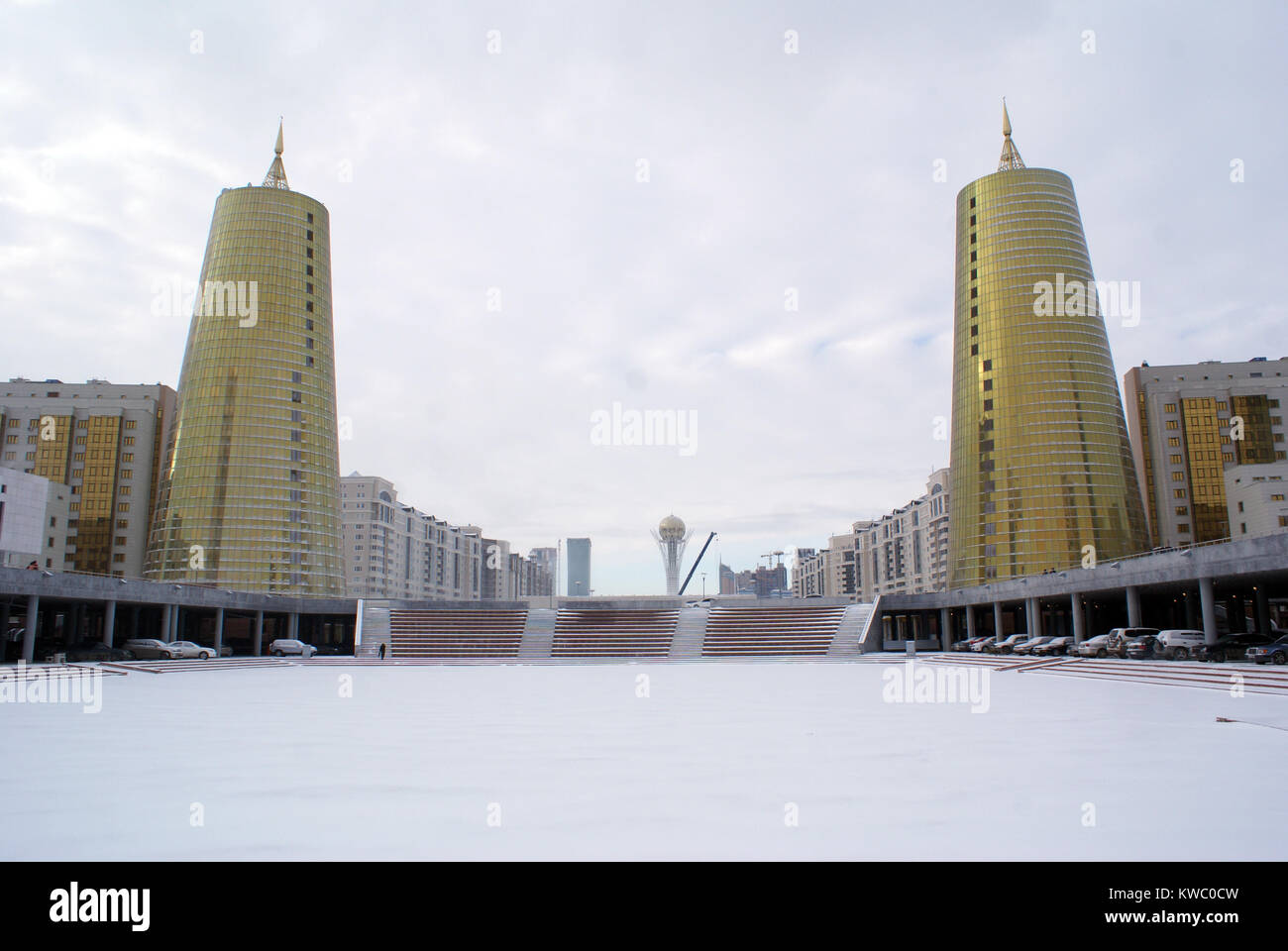 Two golden towers in Astana, capital of Kazahstan Stock Photo - Alamy