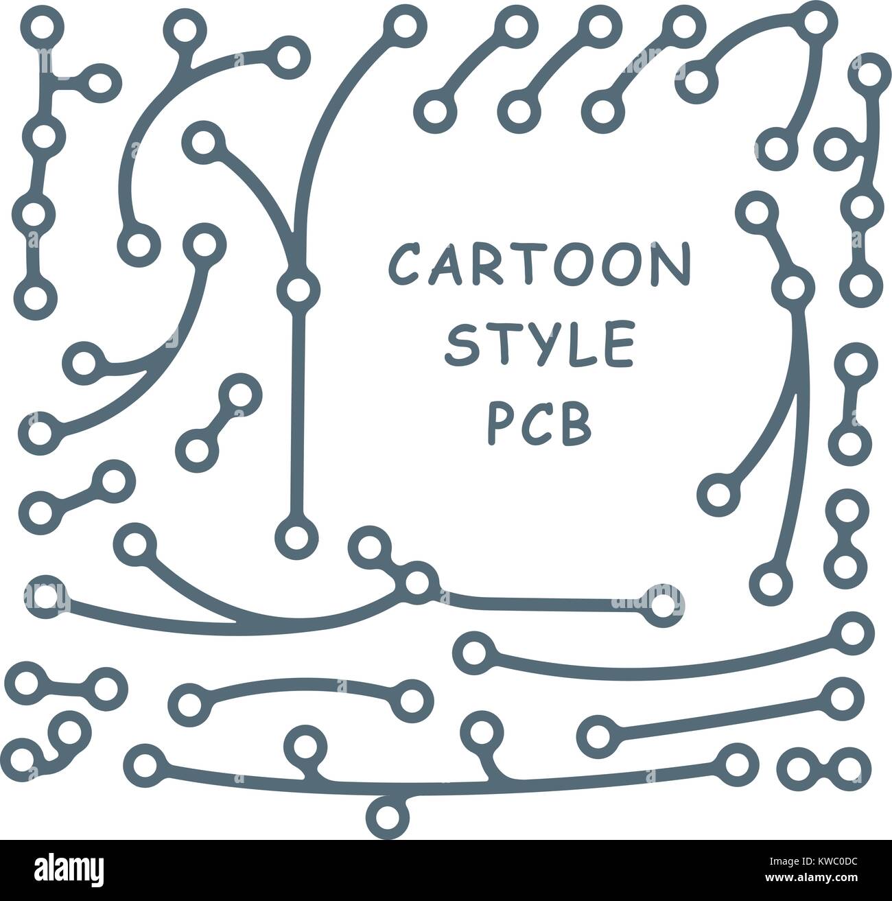 Background in PCB-layout style with empty space for your text. Vector ...