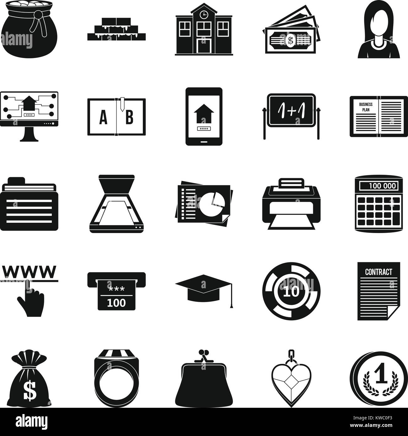 Duty icons set, simple style Stock Vector Image & Art - Alamy