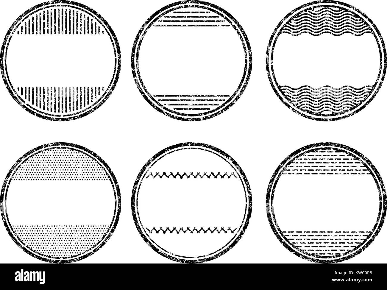 Set of six of templates for rubber stamps Stock Vector Image & Art - Alamy