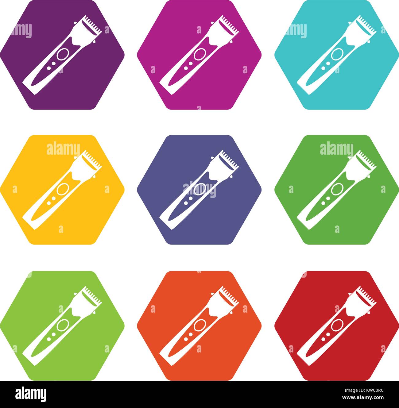 Clipper icon set color hexahedron Stock Vector Image & Art - Alamy