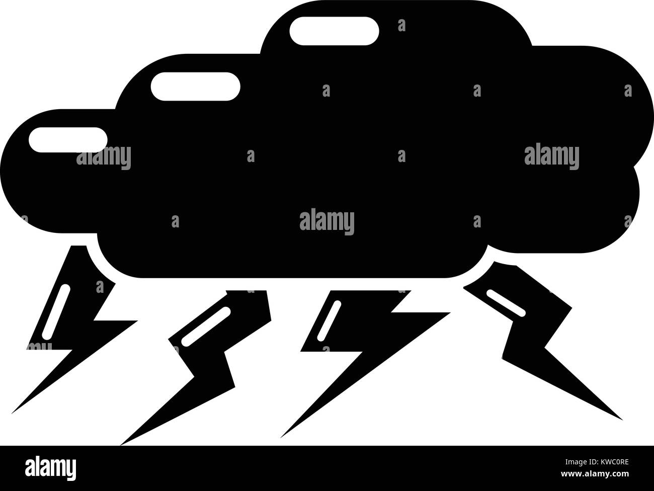 Thunder cloud icon, simple black style Stock Vector Image & Art - Alamy
