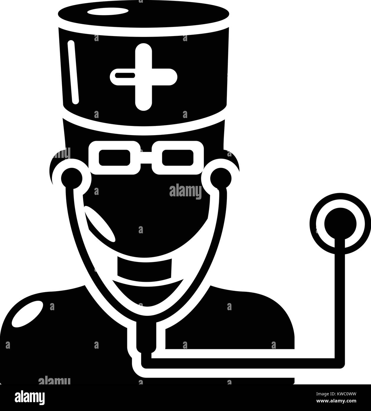 Doctor icon, simple black style Stock Vector Image & Art - Alamy