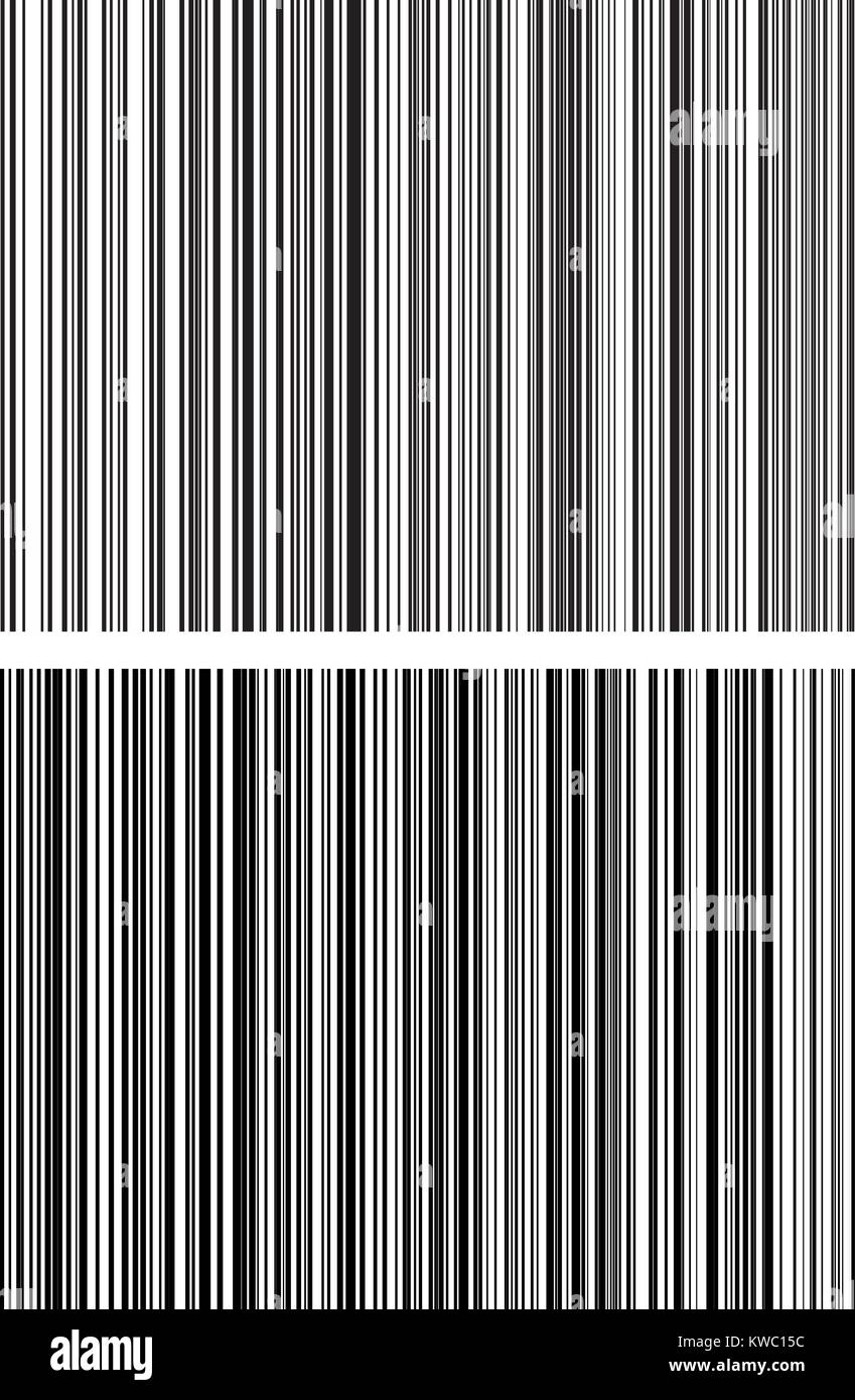 Pair of straight, parallel black and white lines from thick to thin to ...