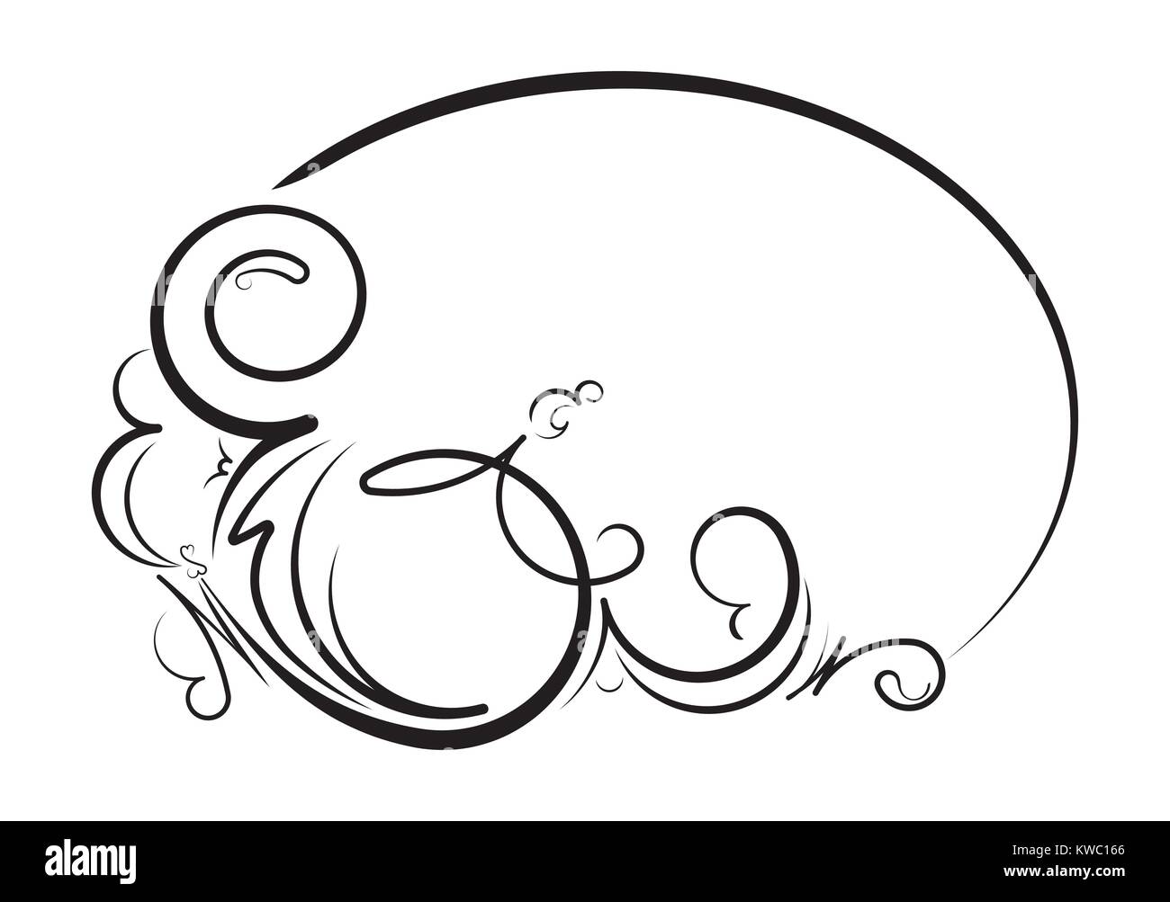 Elegant oval floral vector frame for your design or text Stock Vector ...