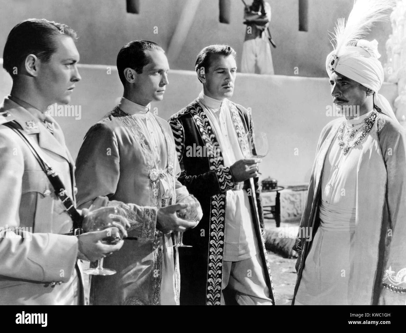 THE LIVES OF A BENGAL LANCER, from left, Richard Cromwell, Franchot ...