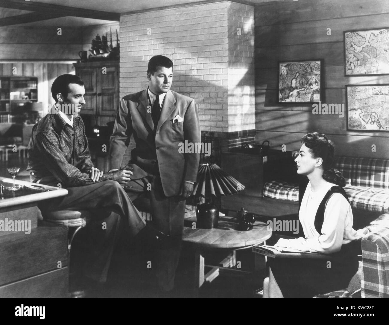 MILDRED PIERCE, from left: Zachary Scott, Jack Carson, Joan Crawford ...