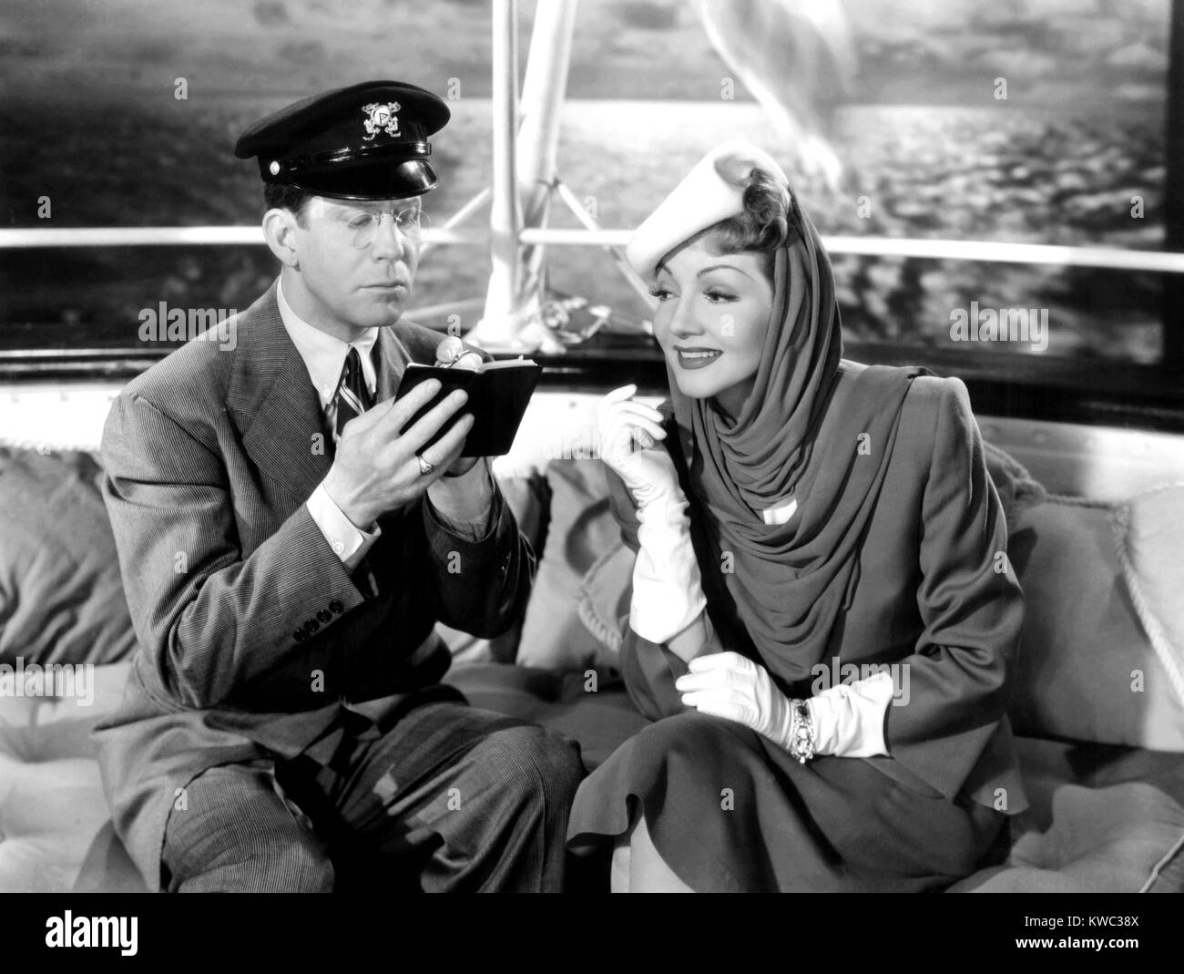 THE PALM BEACH STORY, from left, Rudy Vallee, Claudette Colbert, 1942 ...