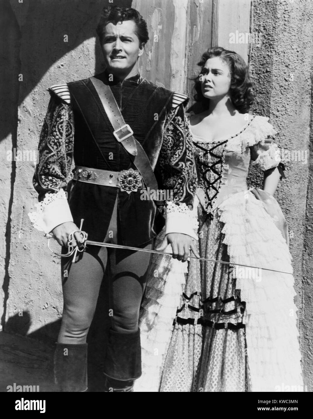 PRINCE OF PIRATES, from left: John Derek, Barbara Rush, 1953 Stock ...