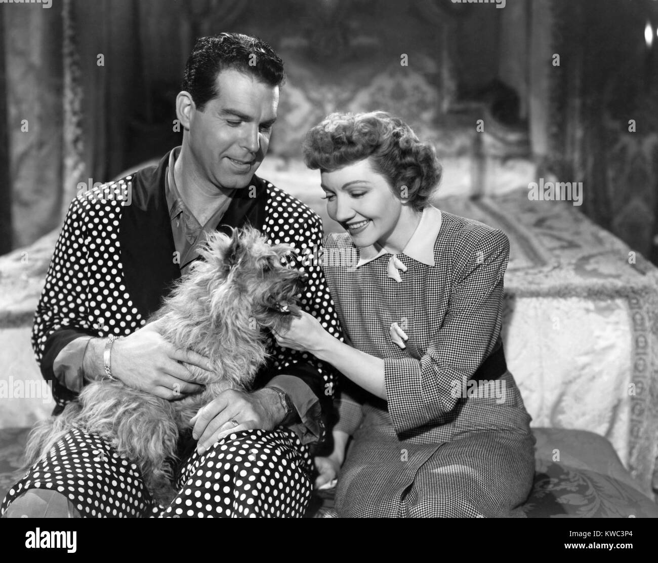 PRACTICALLY YOURS, from left, Fred MacMurray, Claudette colbert, 1944 ...