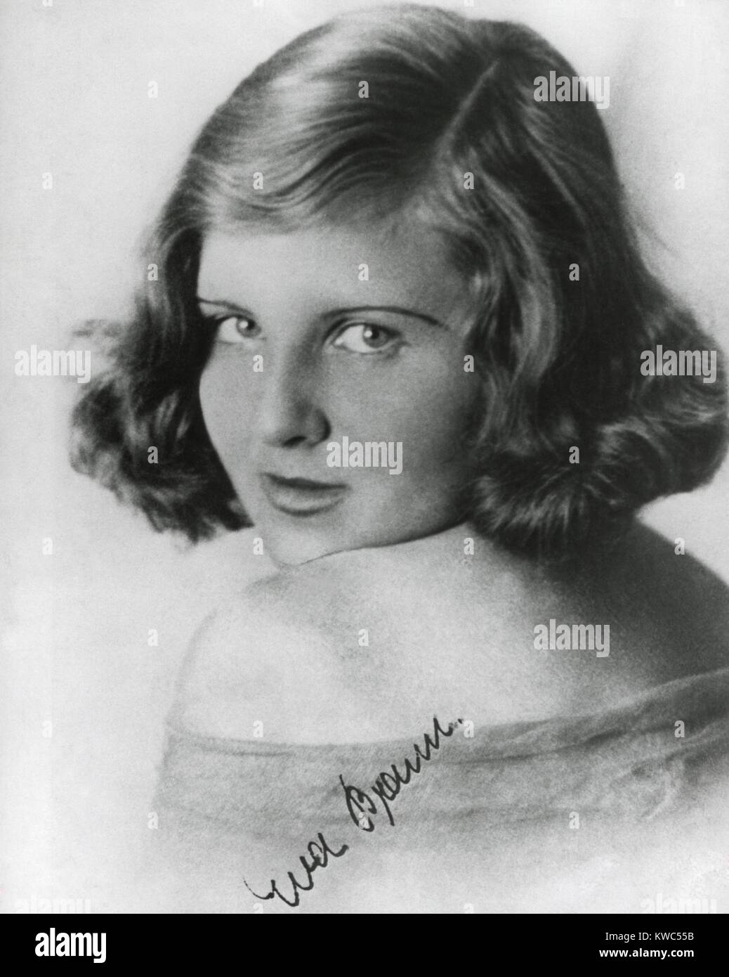 Eva Braun in the early 1930s, when she began her relationship with ...