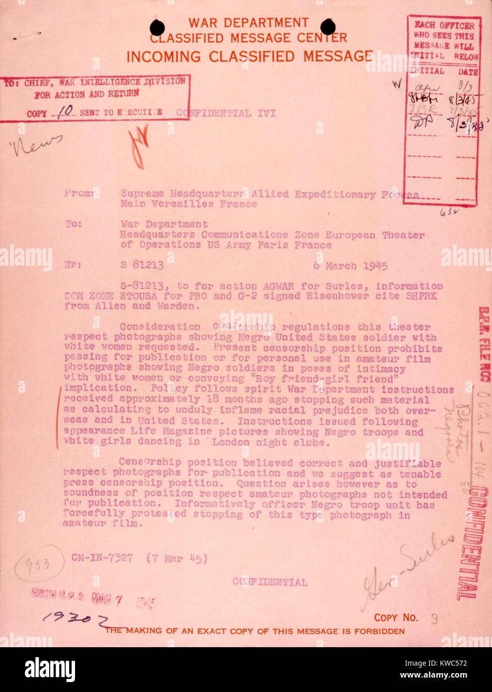 Memorandum ww2 hi-res stock photography and images - Alamy