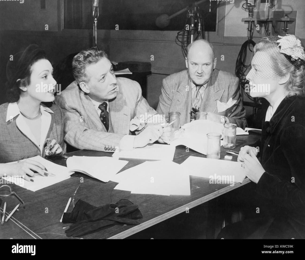 Radio play performance Black and White Stock Photos & Images - Alamy