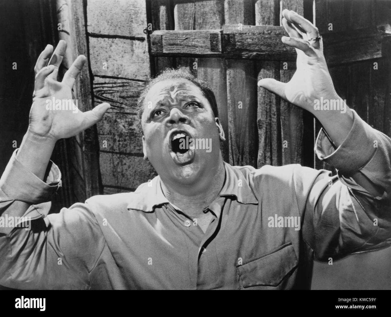 William Warfield singing during broadcast performance in 1961. He sang ...