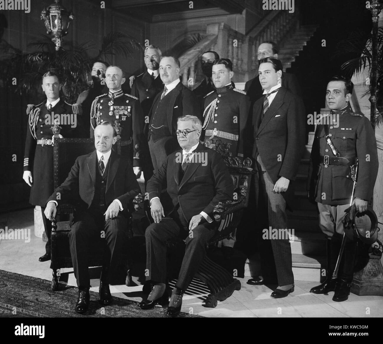 President Coolidge calls on President Machado of Cuba at the Cuban ...