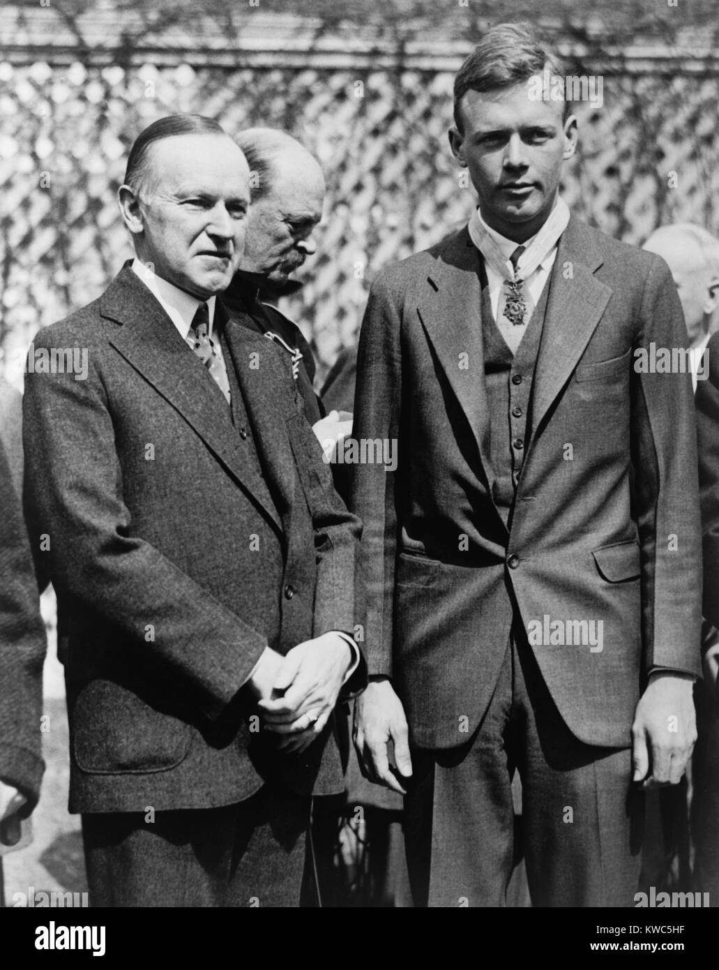 President Calvin Coolidge with Medal of Honor recipient, Charles ...