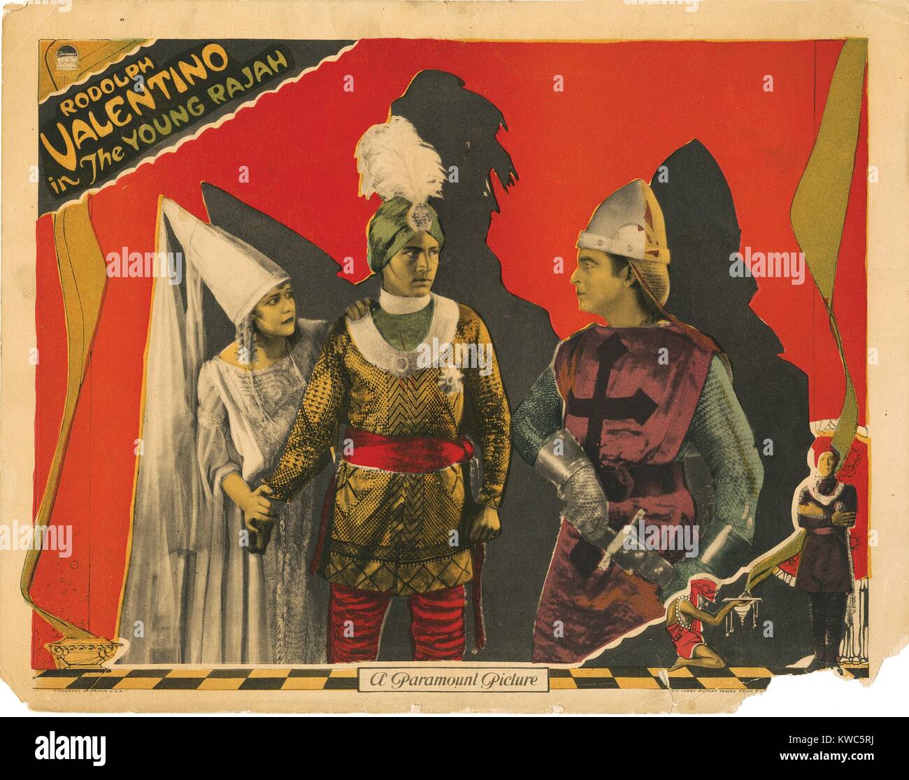 THE YOUNG RAJAH, from left: Wanda Hawley, Rudolph Valentino, 1922 Stock ...