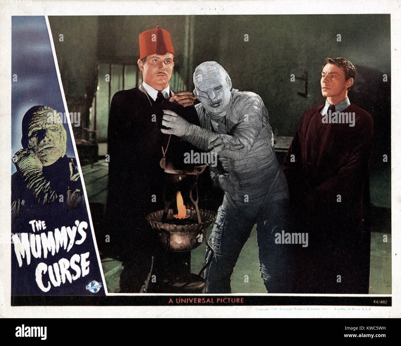 THE MUMMY'S CURSE, from left, Peter Coe, Lon Chaney, Jr., Martin ...