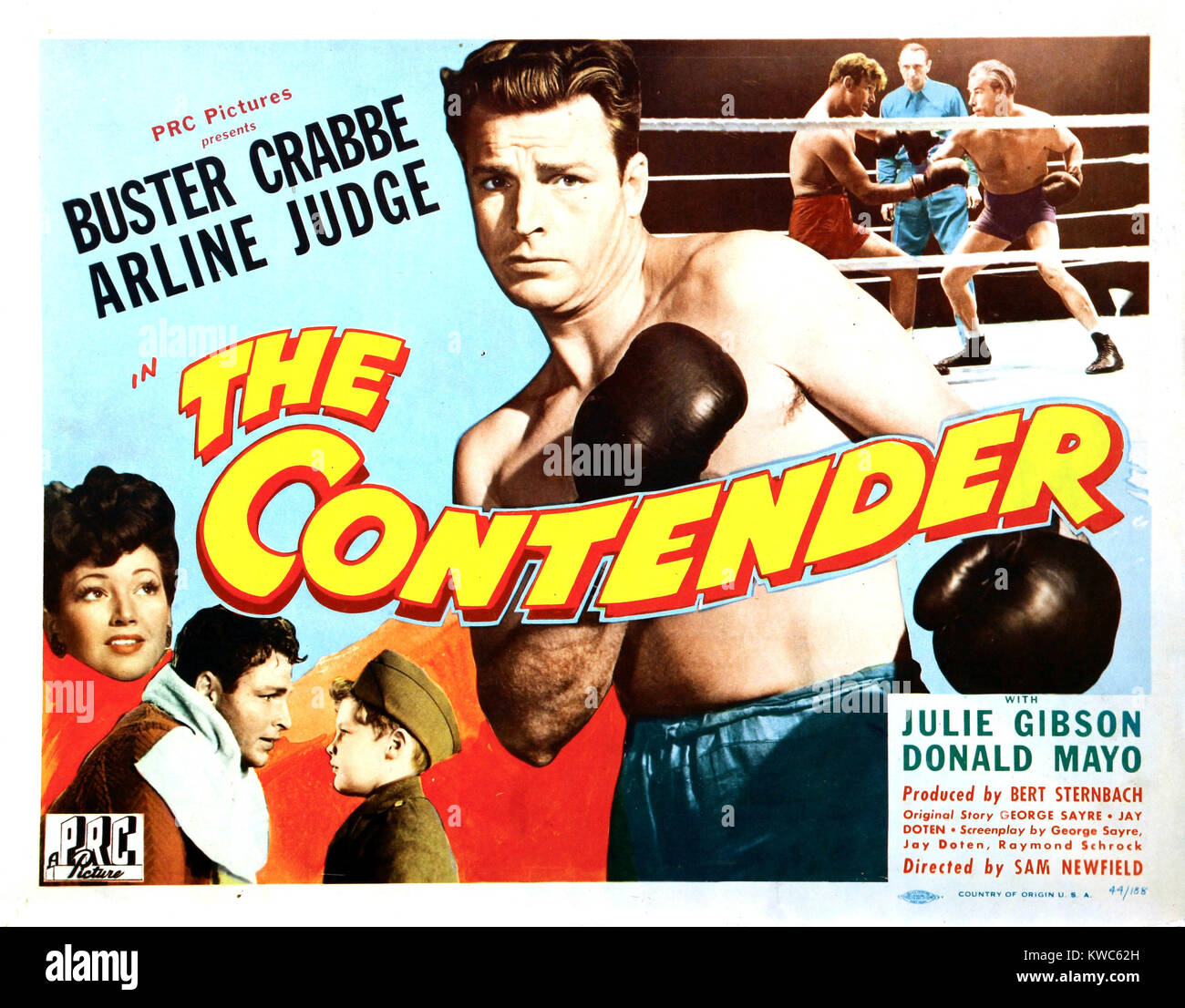 THE CONTENDER, Arline Judge, Buster Crabbe, Donald Mayo, 1944 Stock ...