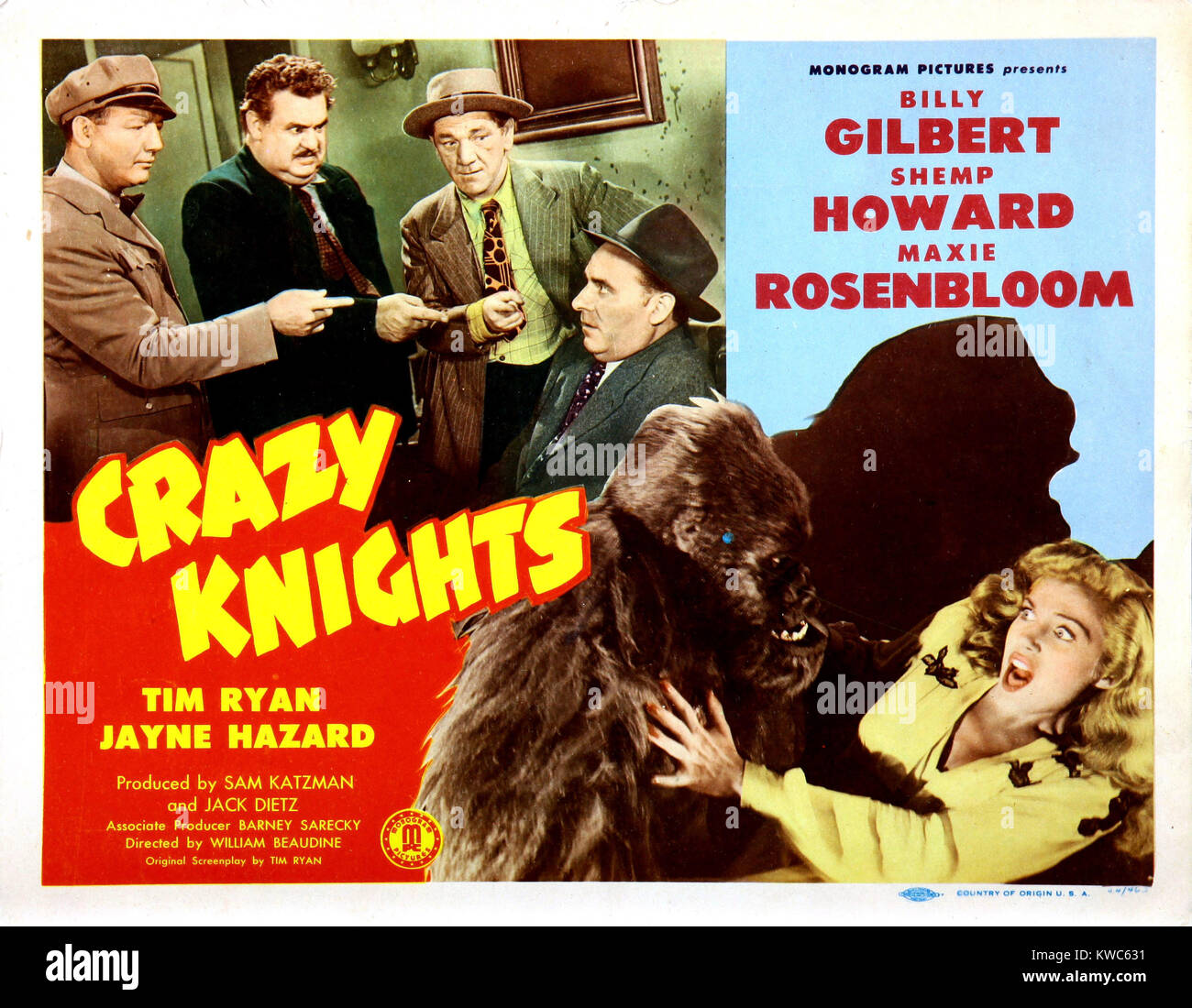 CRAZY KNIGHTS, from left: Maxie Rosenbloom, Billy Gilbert, Shemp Howard ...