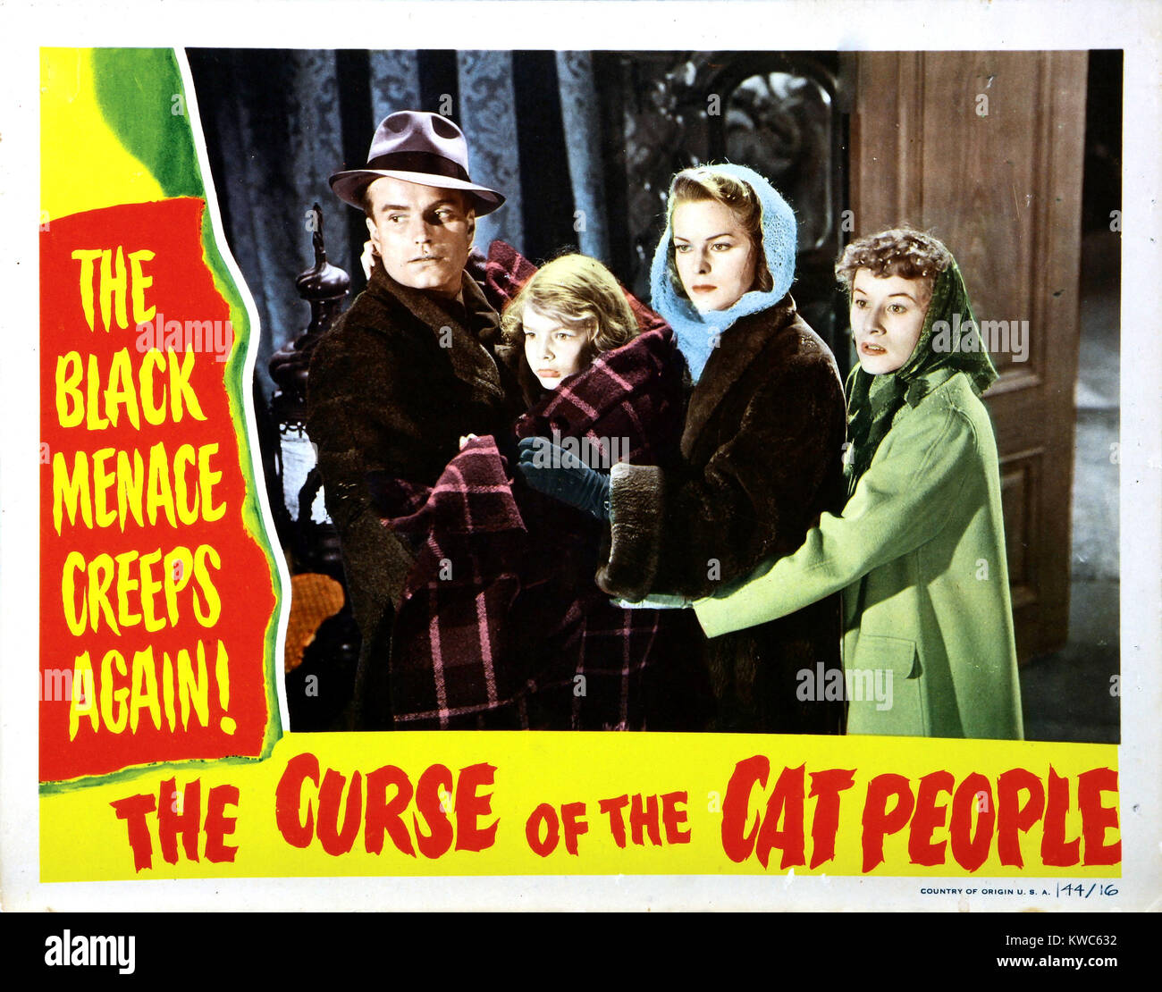 THE CURSE OF THE CAT PEOPLE, from left, Kent Smith, Ann Carter, Jane ...