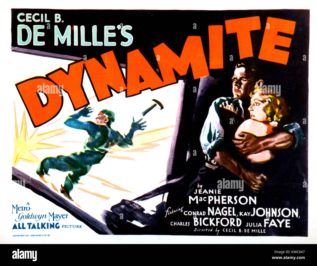 DYNAMITE, Charles Bickford, Kay Johnson, 1929 Stock Photo - Alamy