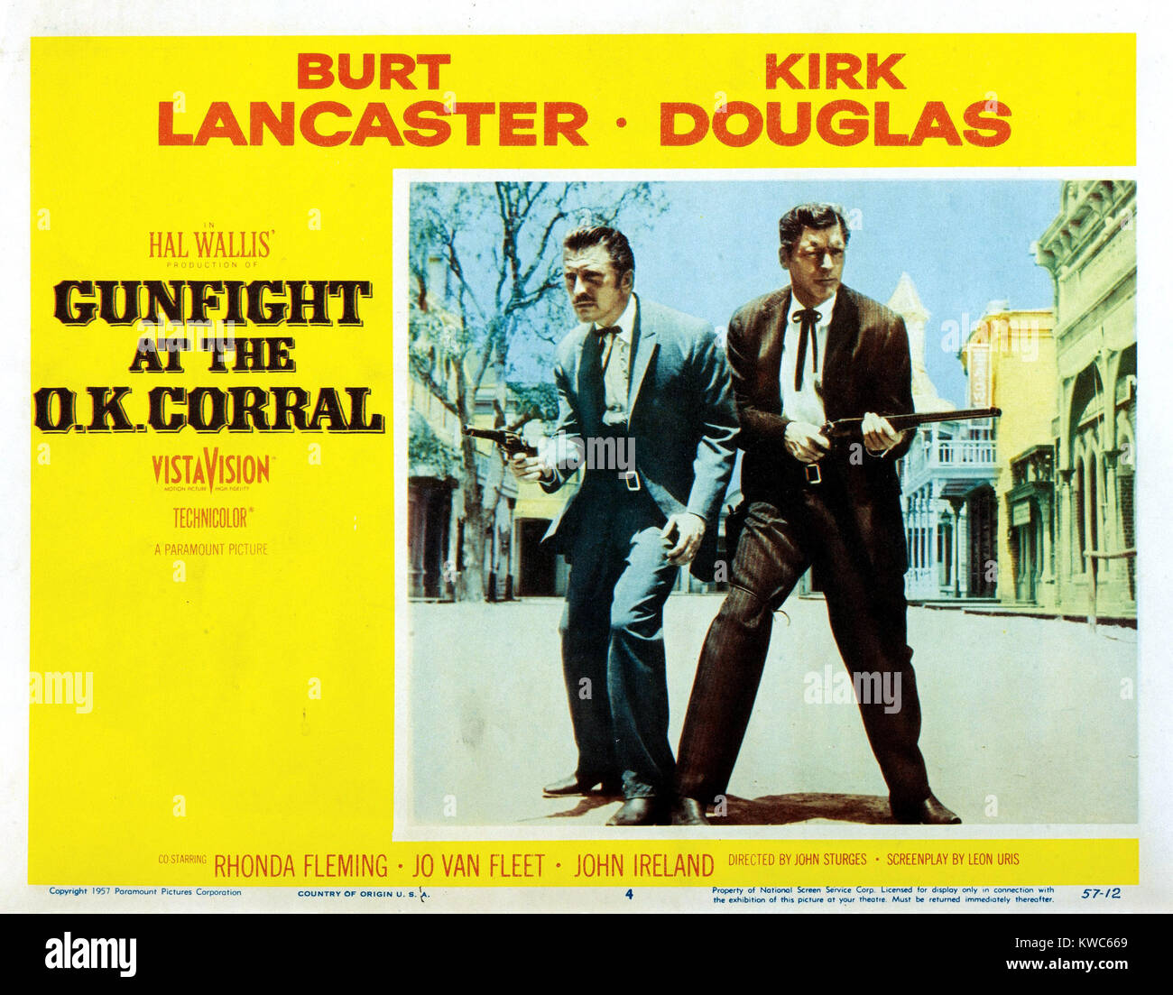 GUNFIGHT AT THE O.K. CORRAL, Kirk Douglas, Burt Lancaster, 1957 Stock Photo - Alamy