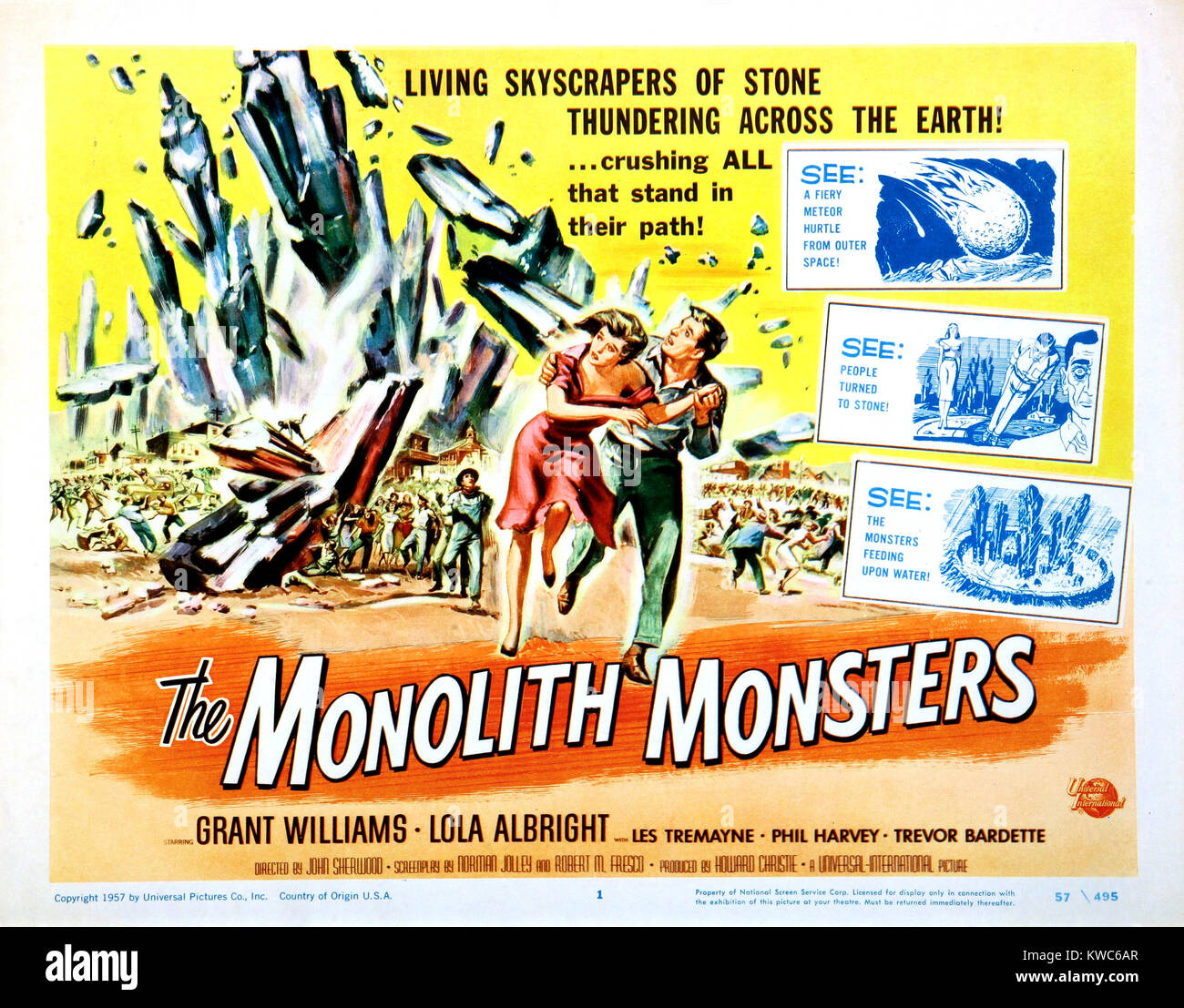 THE MONOLITH MONSTERS, Grant Williams, Lola Albright, 1957 Stock Photo ...