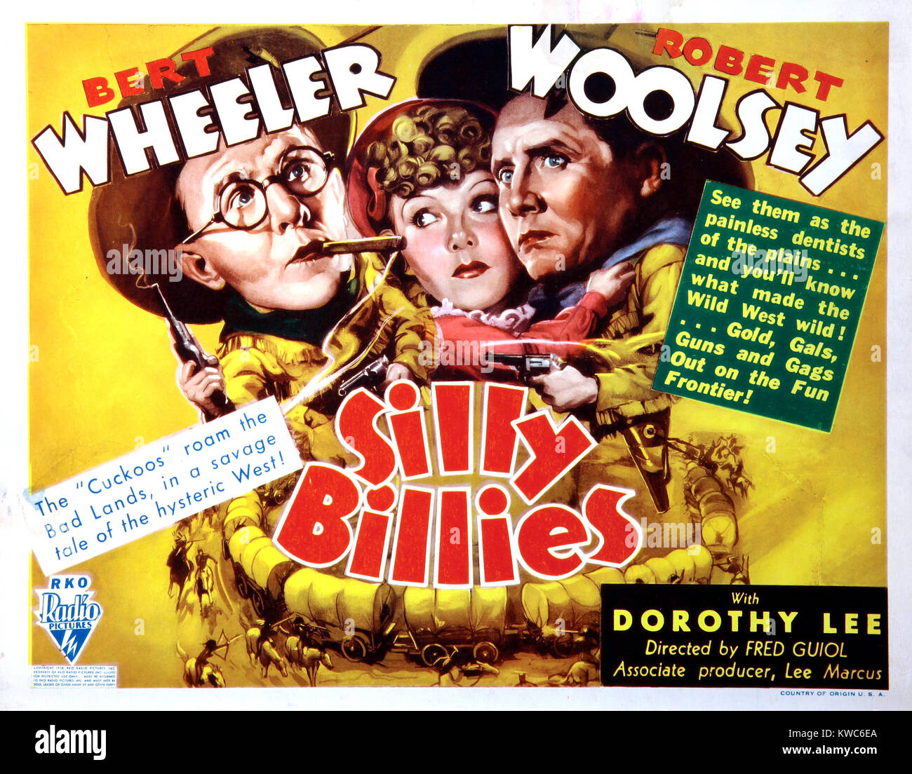 SILLY BILLIES, US poster, from left: Robert Woolsey, Dorothy Lee, Bert ...